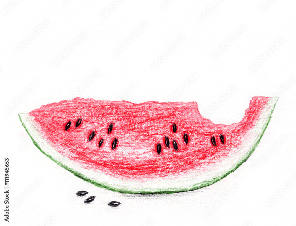 Drawing Of Watermelon Slices