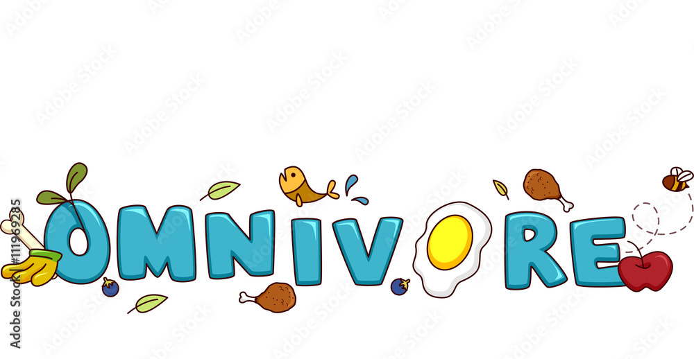 Omnivore Typography Stock Vector | Adobe Stock