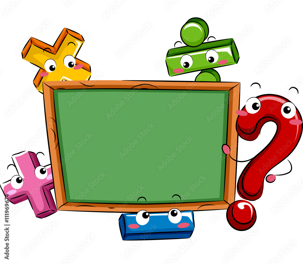 Vecteur Stock Math Symbol Problem Solving Board | Adobe Stock