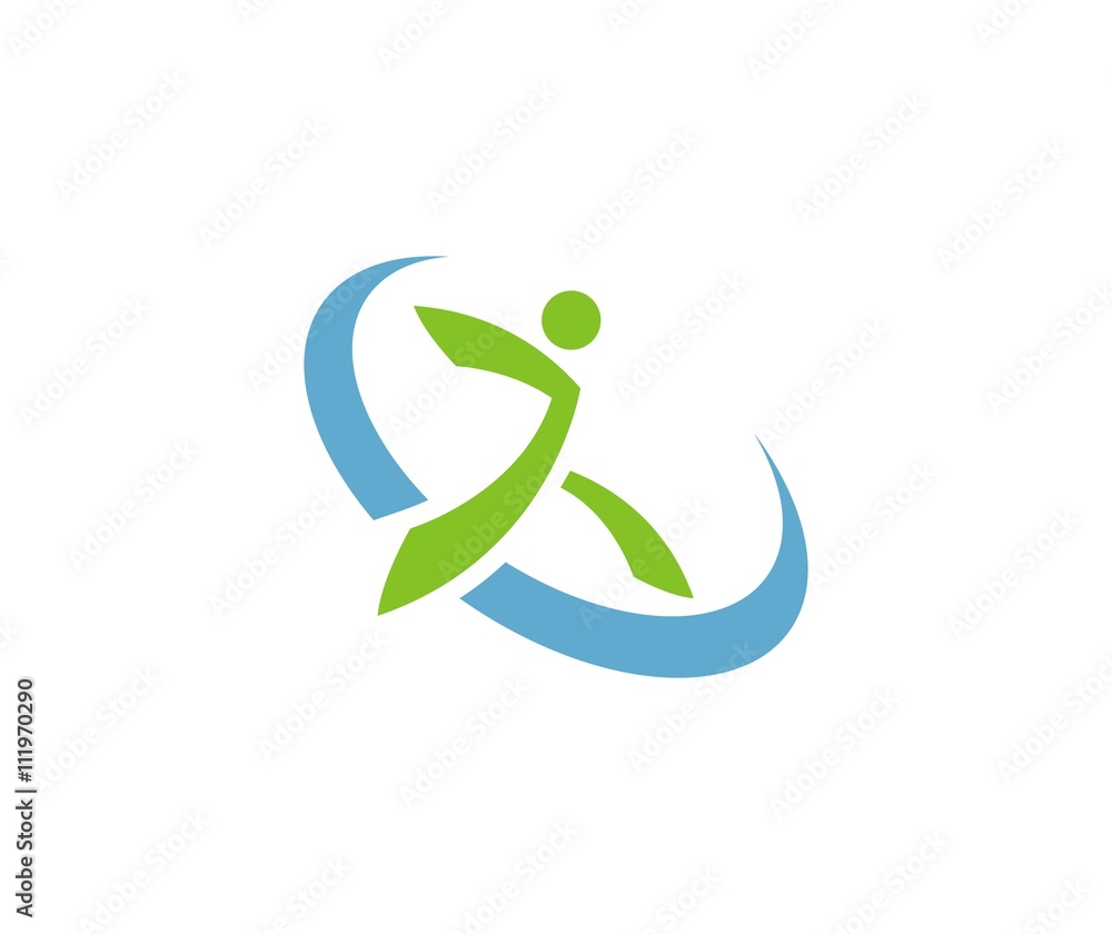 Running man logo Stock Vector | Adobe Stock