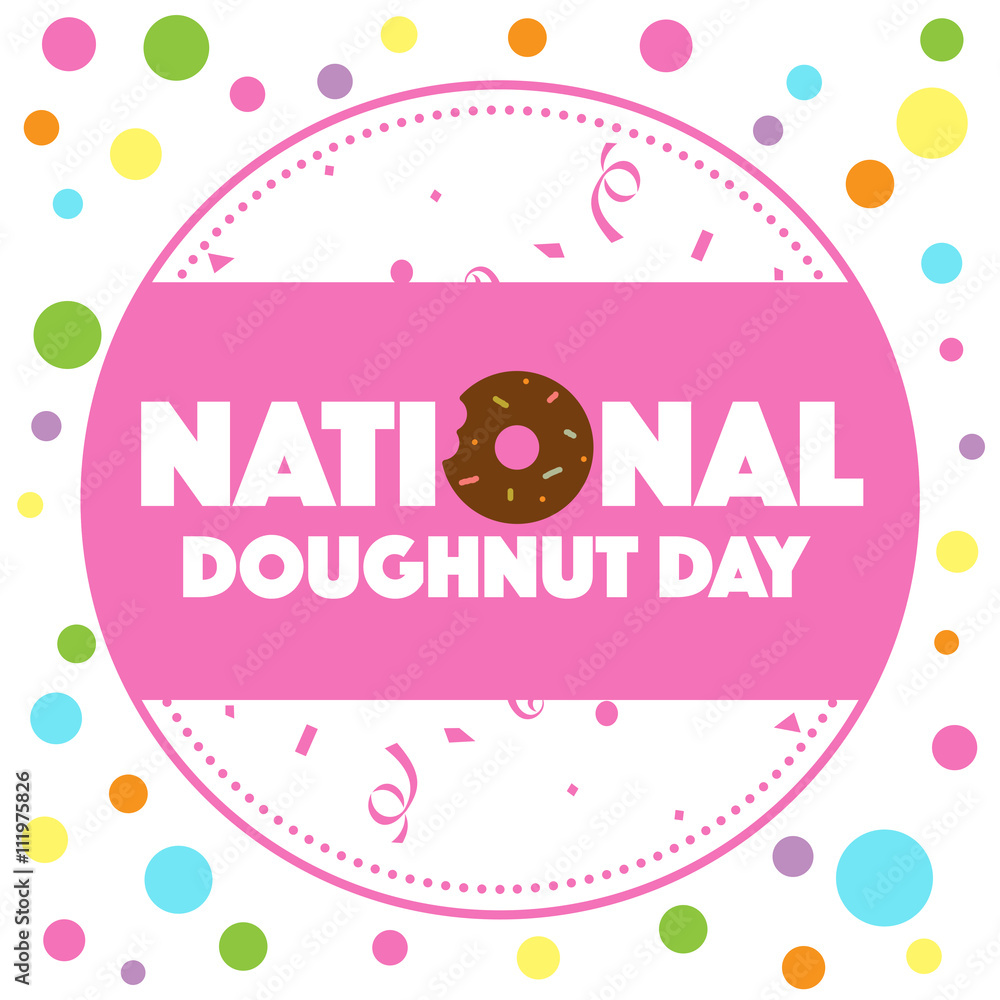 National Doughnut Day Stock Illustration | Adobe Stock