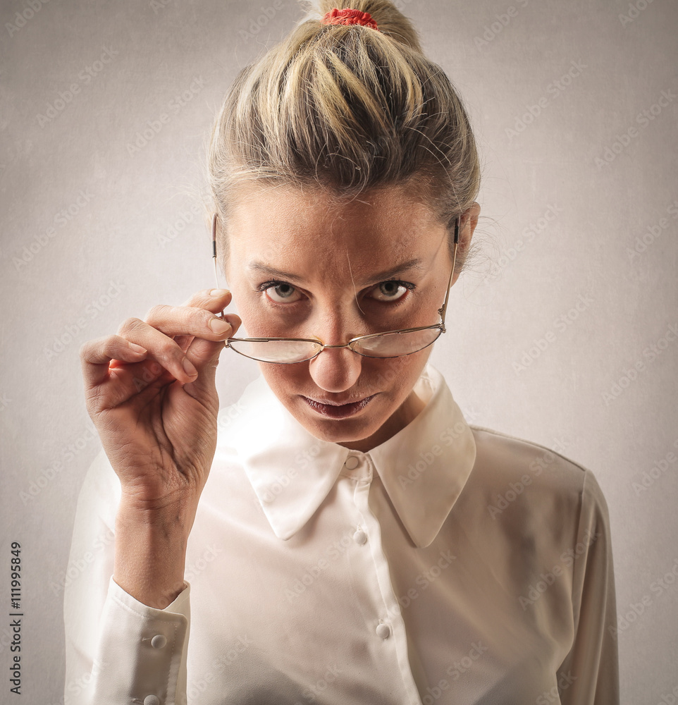 A strict teacher Stock Photo | Adobe Stock