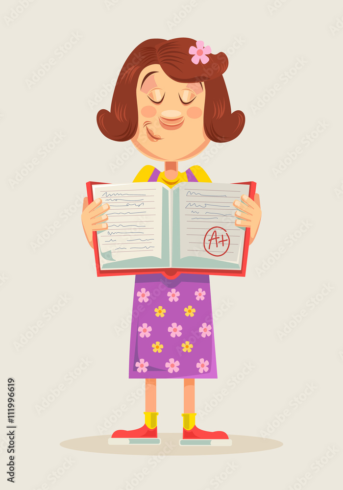 Happy Test Taking Cartoon