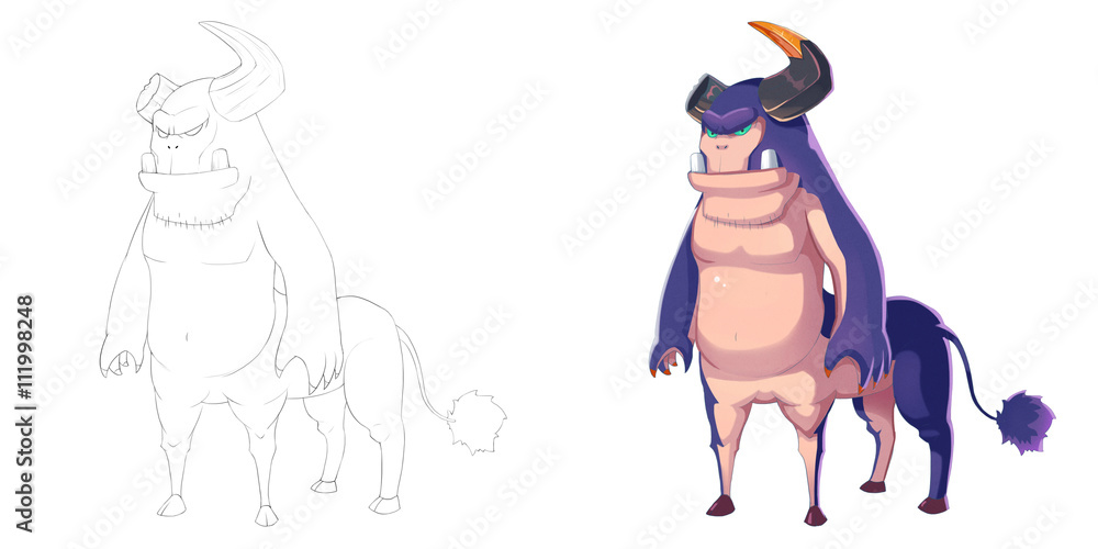 Coloring Book and Monster Creature Character Design Set 24: Centaur ...