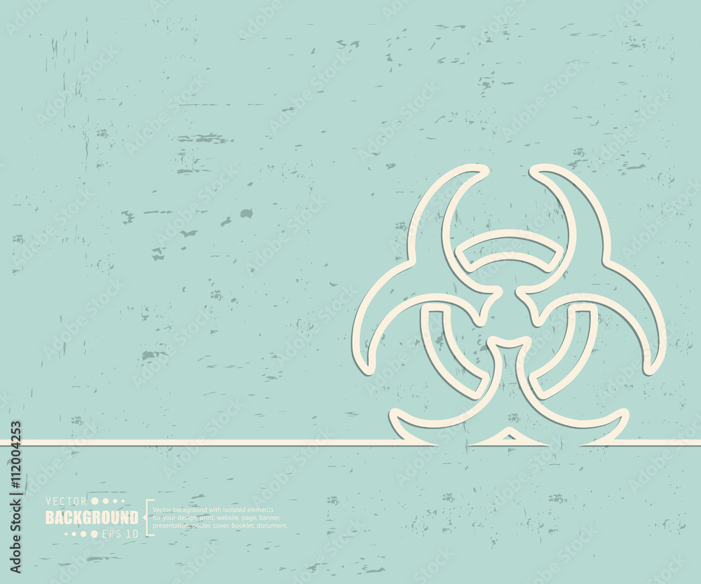 Creative vector Bio hazard. Art illustration template background. For ...