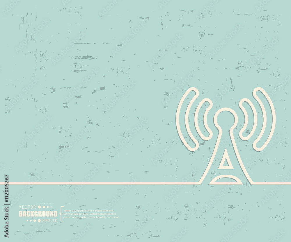 Creative vector TV tower. Art illustration template background. For ...