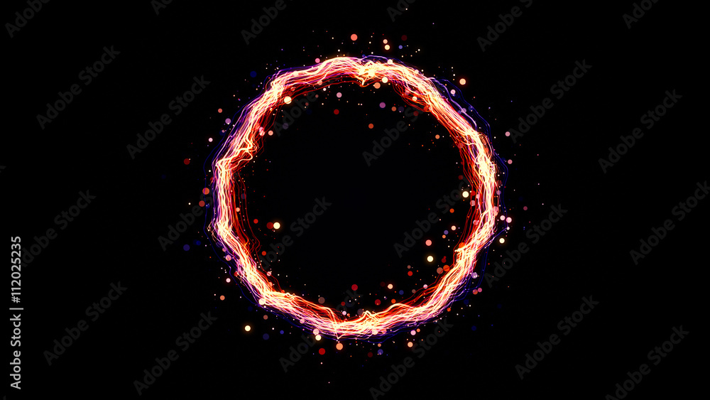 glowing particle ring Stock Photo | Adobe Stock