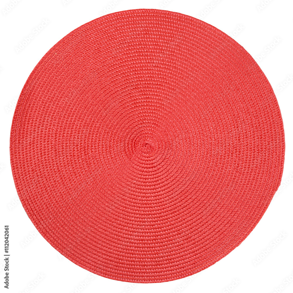 Wicker red circle isolated on white Stock Photo | Adobe Stock