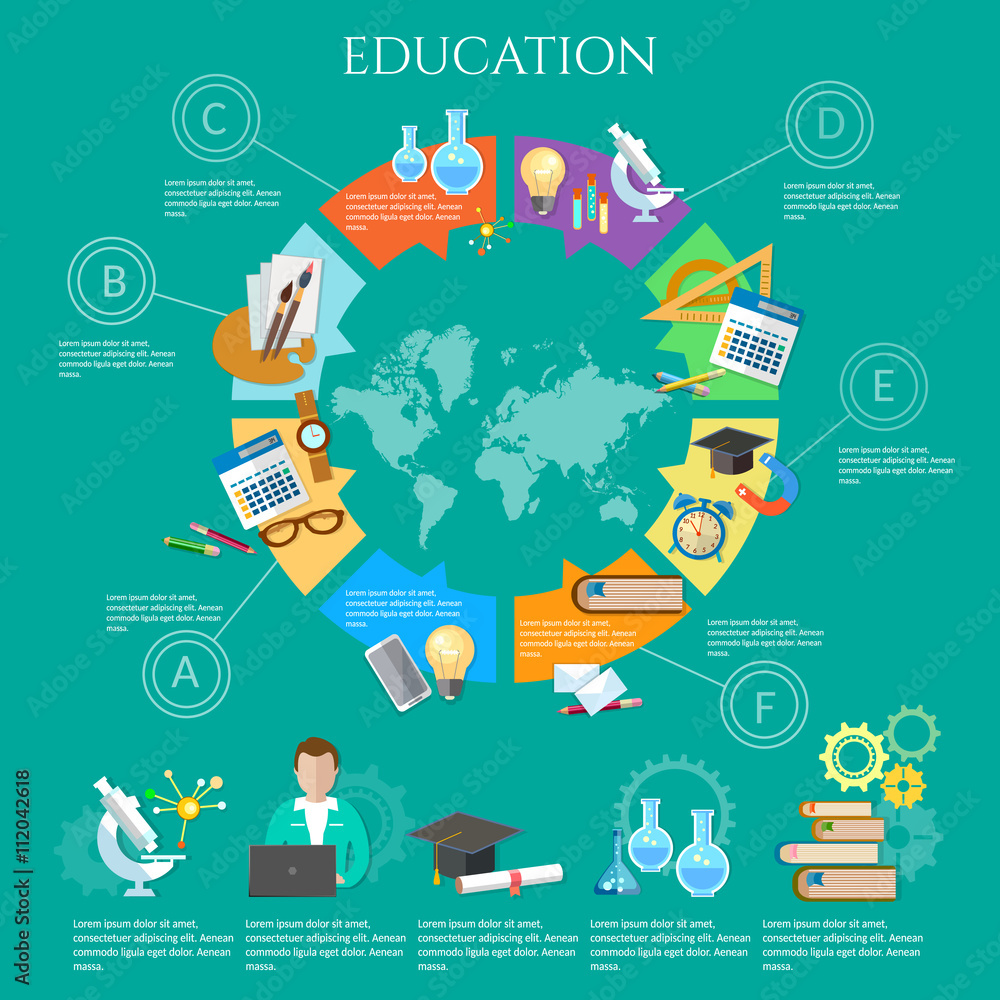 Education infographic diagram knowledge student Stock Vector | Adobe Stock