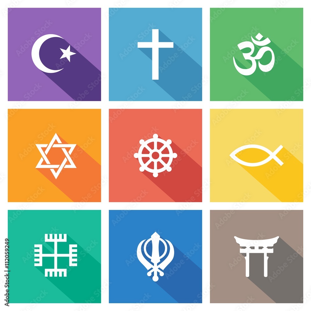 Religiöse Symbole - Sammlung 1 Stock-Vektorgrafik | Adobe Stock