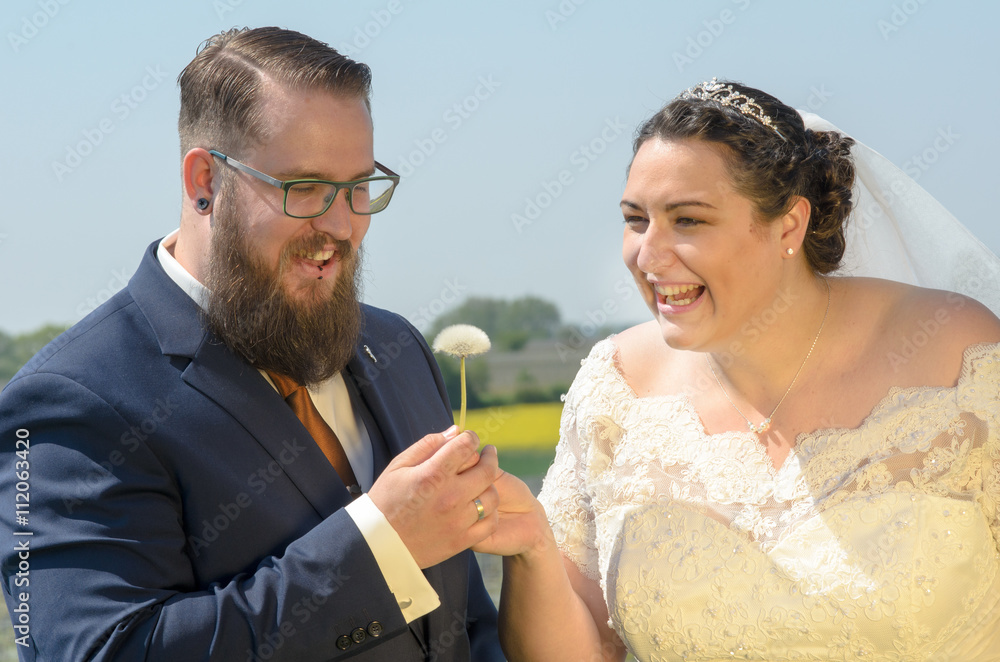 Just married: hopes, wishes and dreams: Happy couple in love starts ...