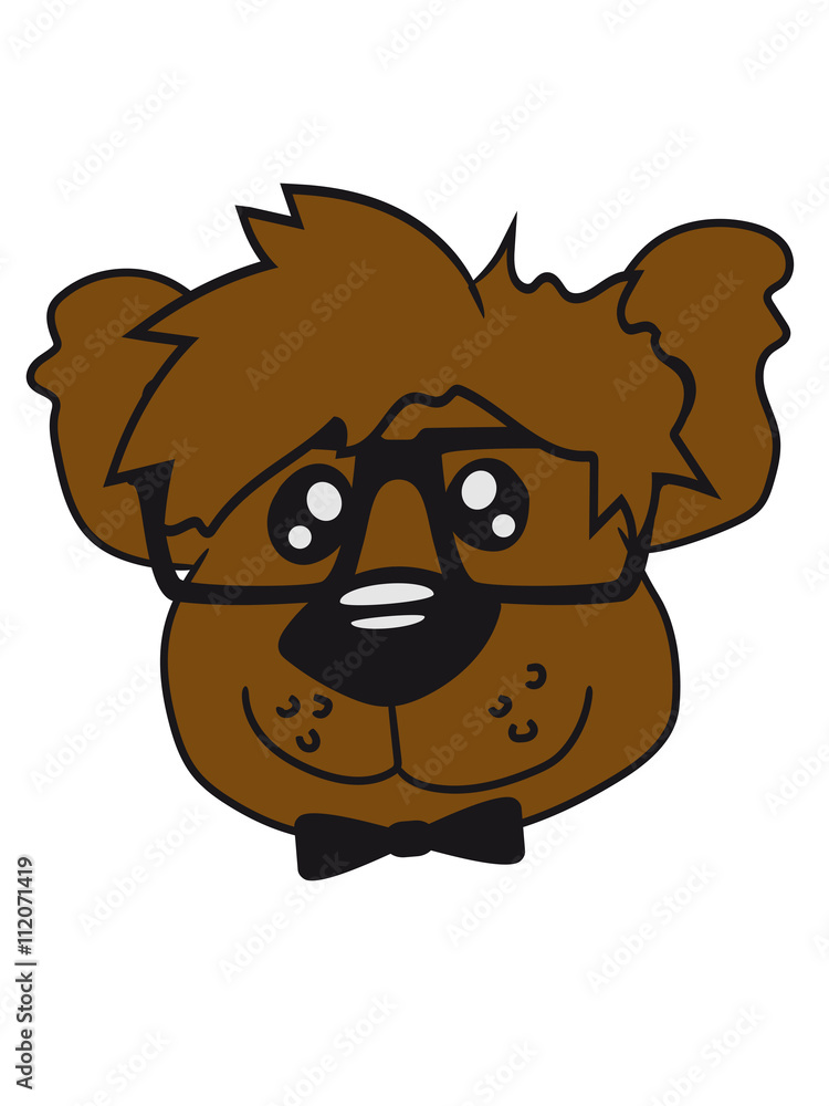 head, face, nerd geek smart hornbrille clever fly cool young comic ...