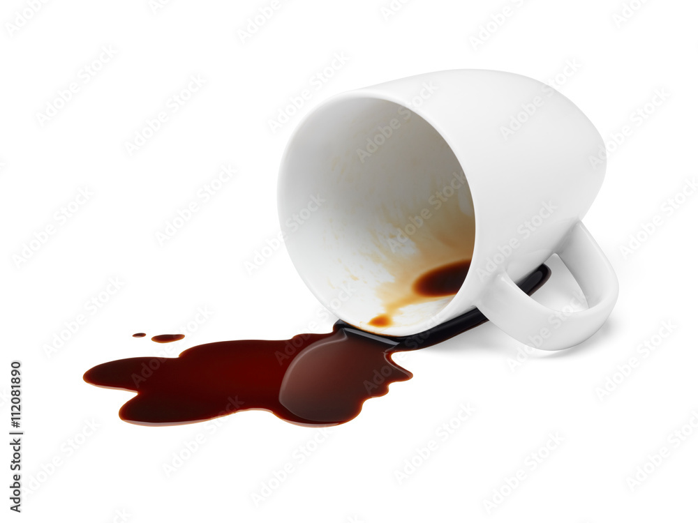 coffee spilling Stock Photo | Adobe Stock