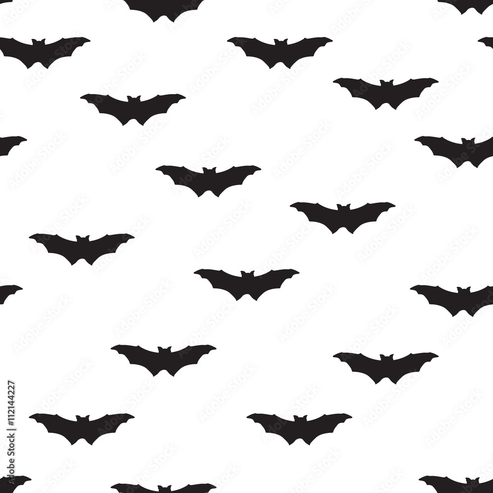 Bat silhouette seamless pattern. Holiday Halloween background. Stock ... Bat silhouette seamless pattern. Holiday Halloween background. Stock ...