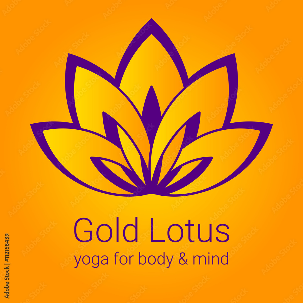 Lotus flower as a symbol of yoga Stock Vector | Adobe Stock