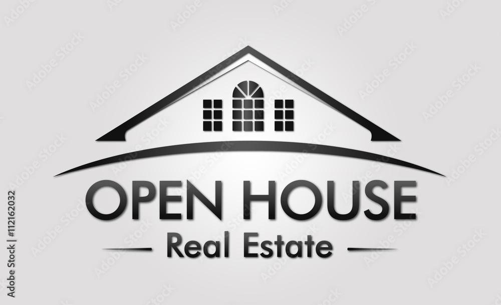 Open House Real Estate Logo vector de Stock | Adobe Stock