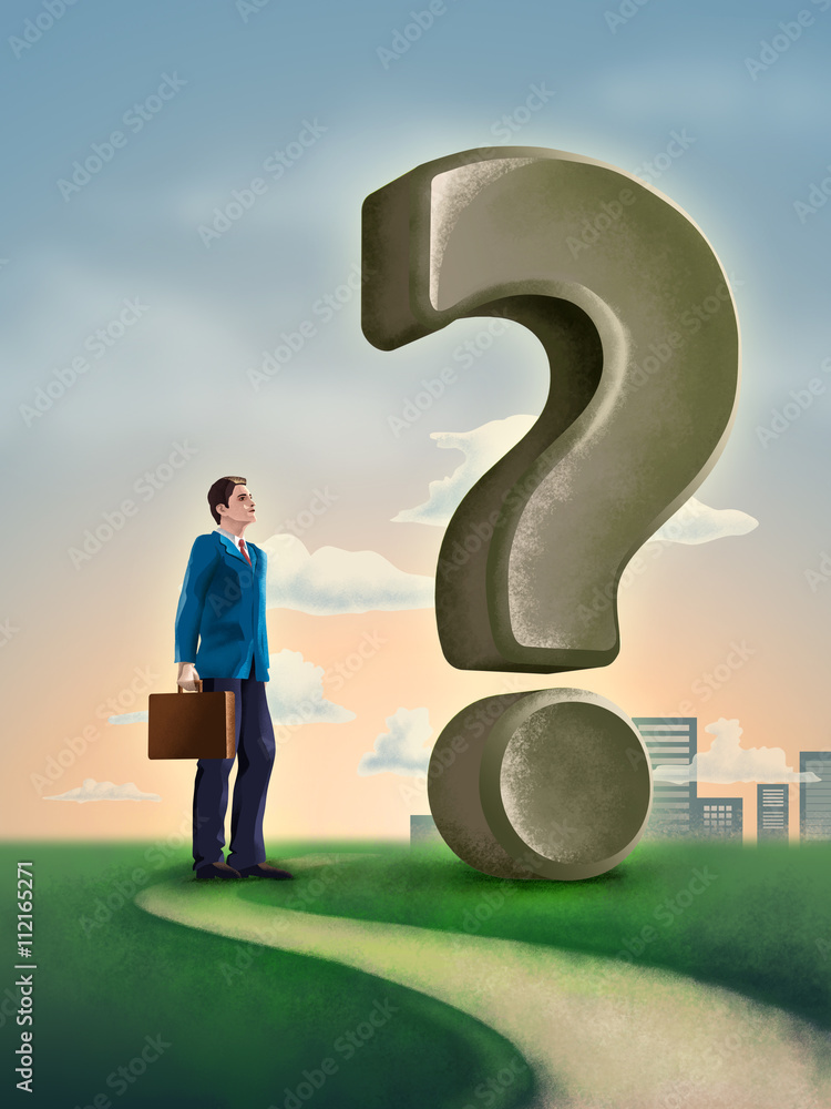 Business question Stock-Illustration | Adobe Stock
