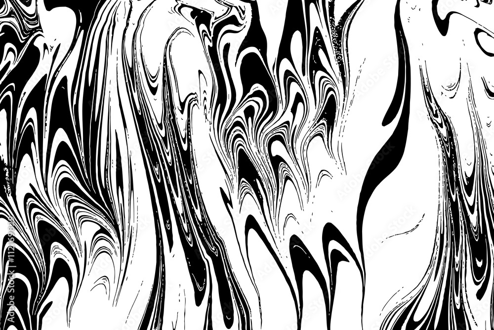 Marble wavy pattern. Abstract background illustration. Ebru, Turkish ...