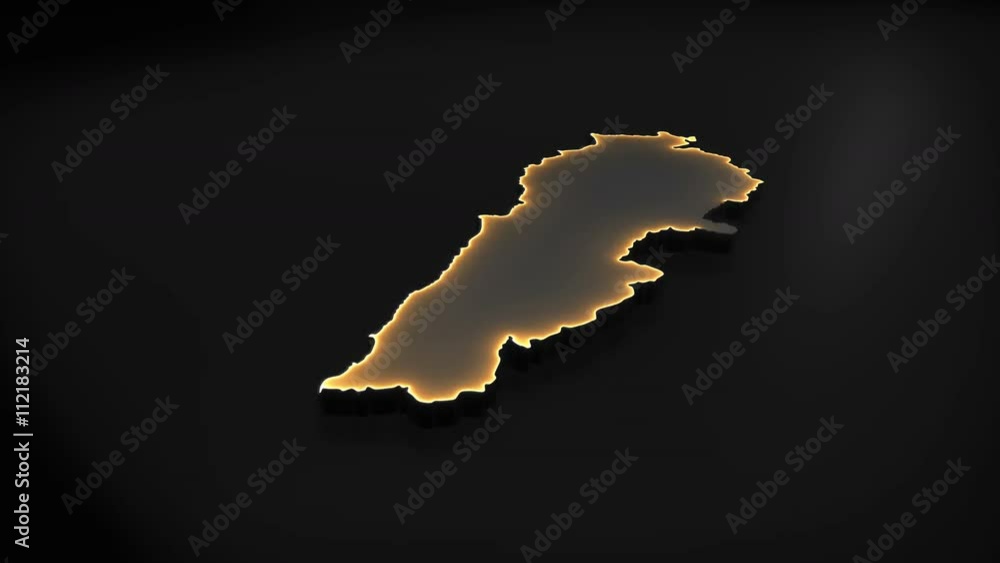 Lebanon Map 3d