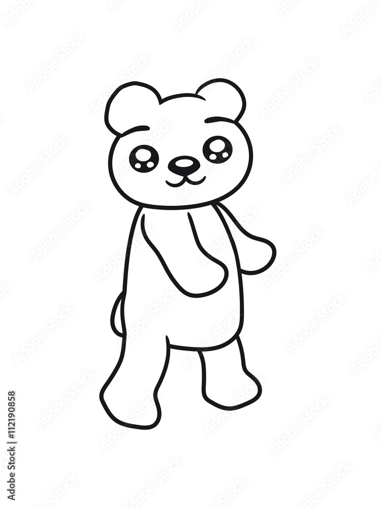 Standing Teddy Bear Drawing