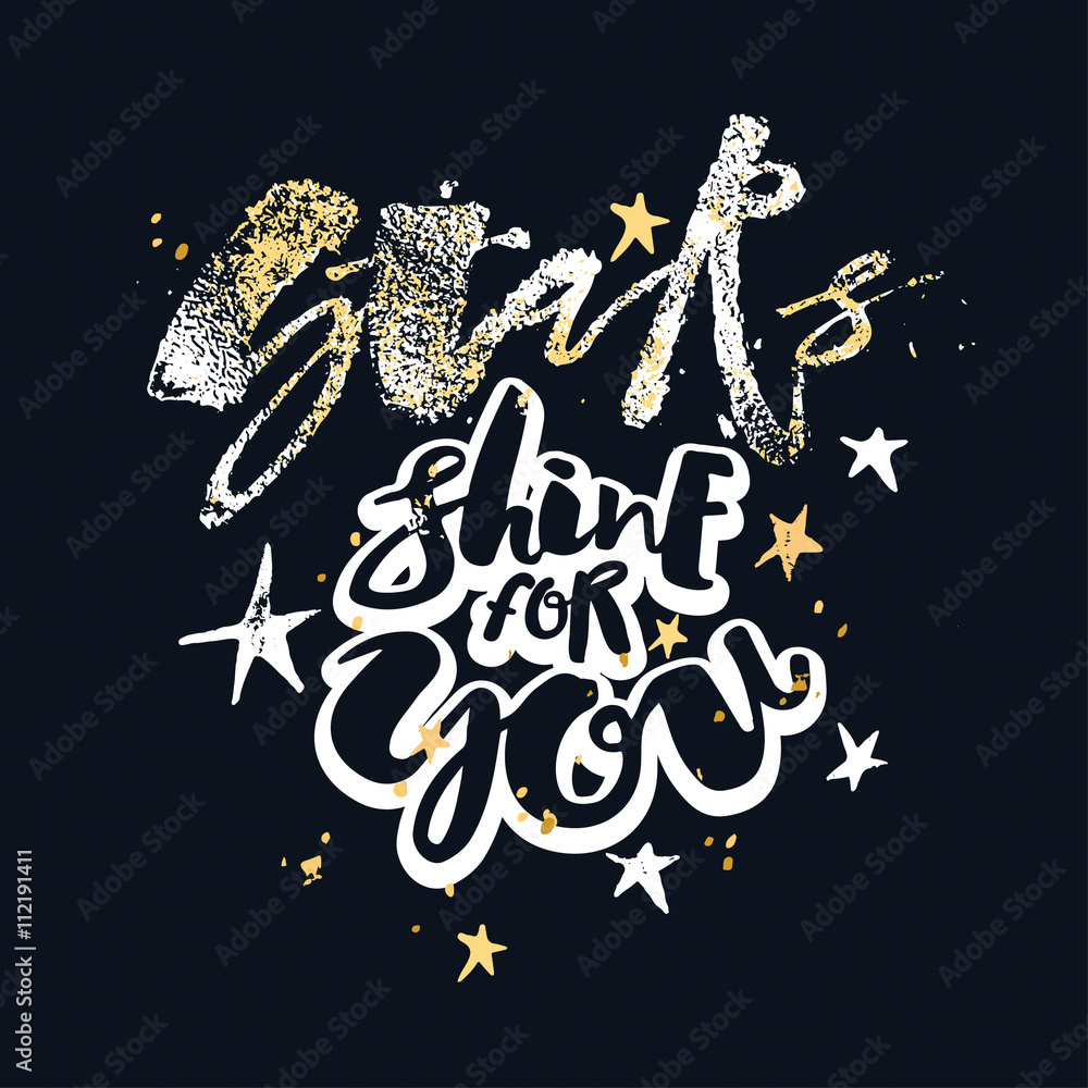Stars shine for you love motivation poster. Stock Vector | Adobe Stock