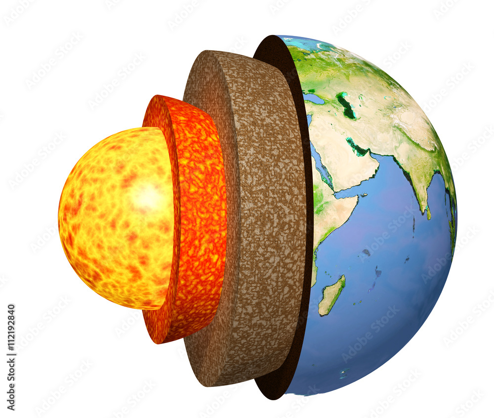 Structure of the Earth Stock Illustration | Adobe Stock