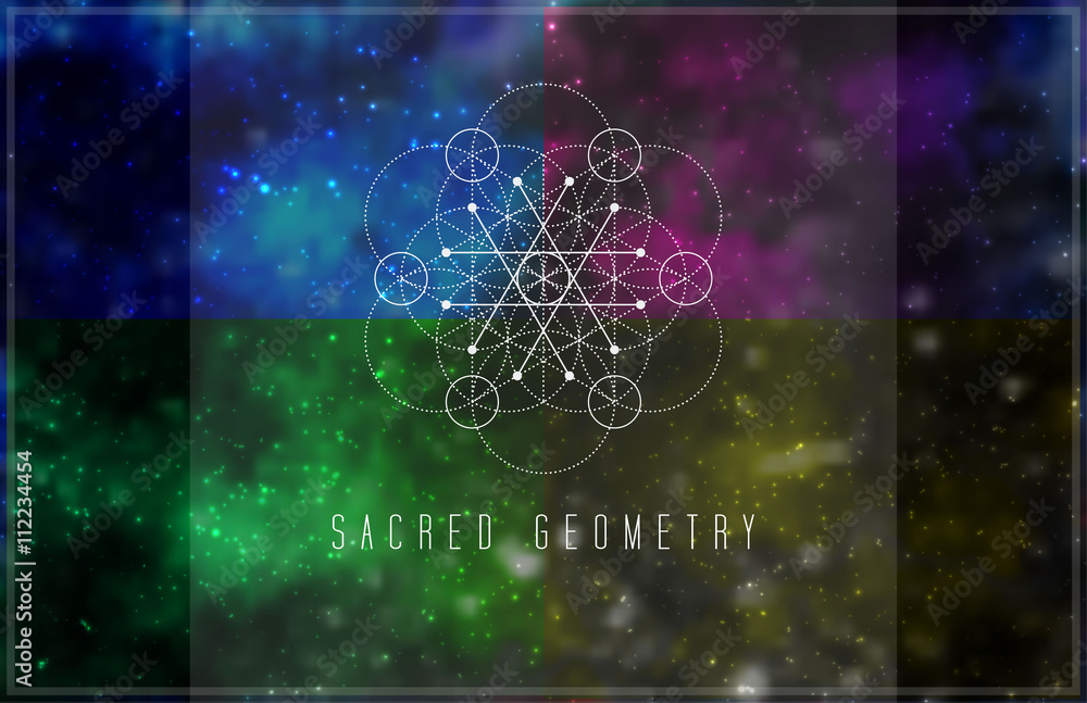 Sacred geometry vector design element. Alchemy, hipster sacred symbols ...