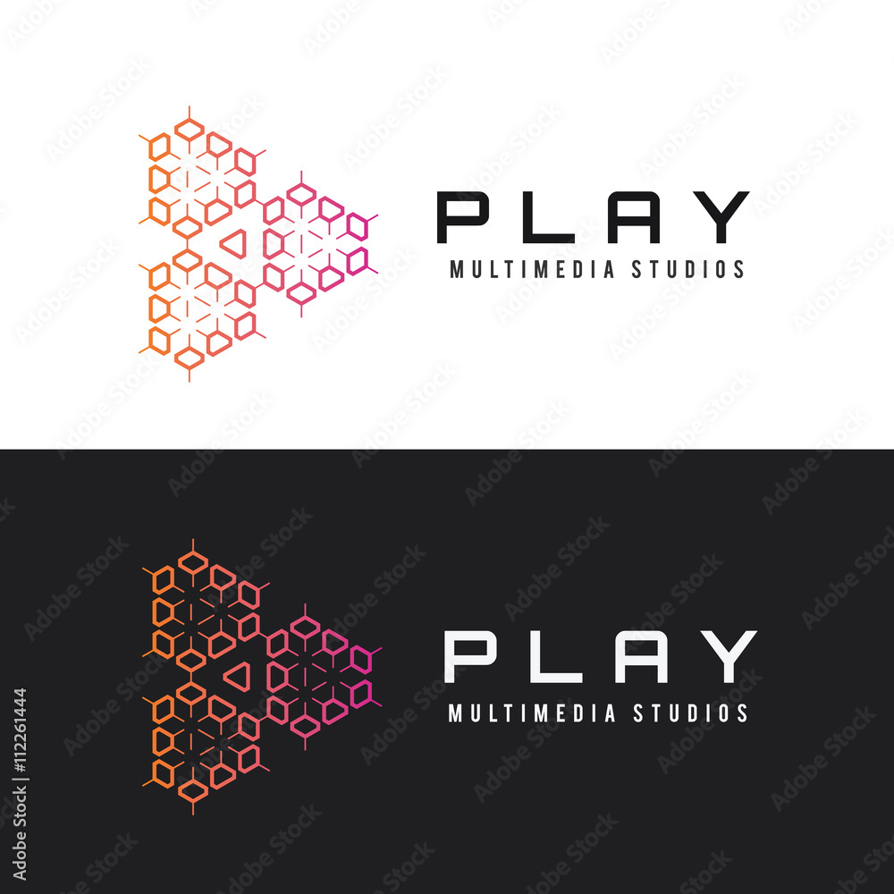 Creative logo,Play logo. Media logo. Sound logo design,multimedia logo ...