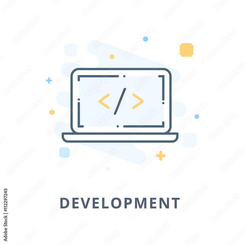 Web Development Icon Flat