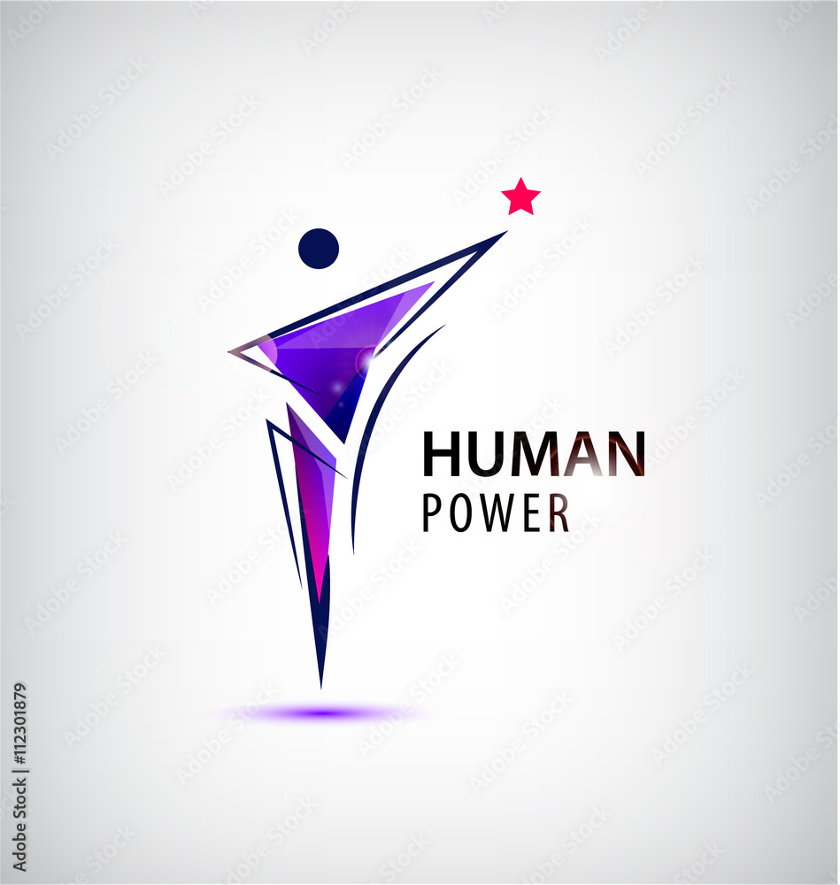 Vector man logo, human body Stock Vector | Adobe Stock