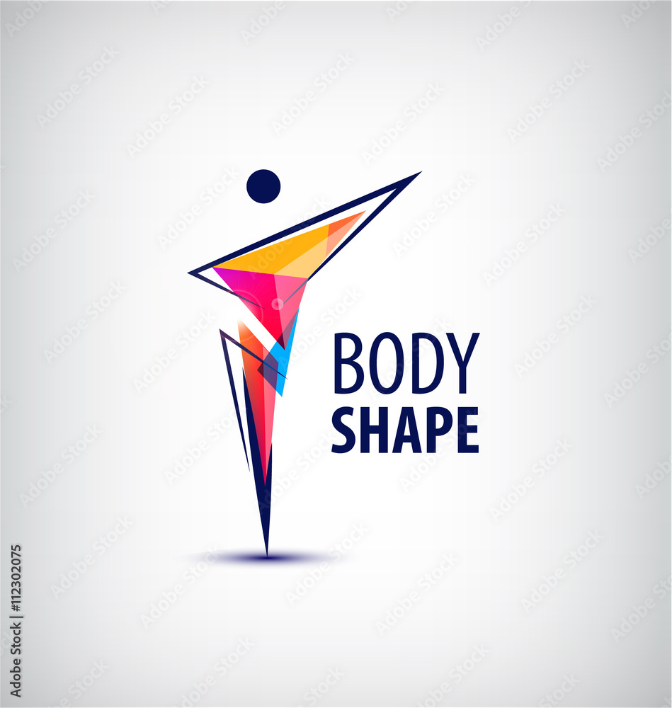 Vector man logo, human body l Stock Vector | Adobe Stock