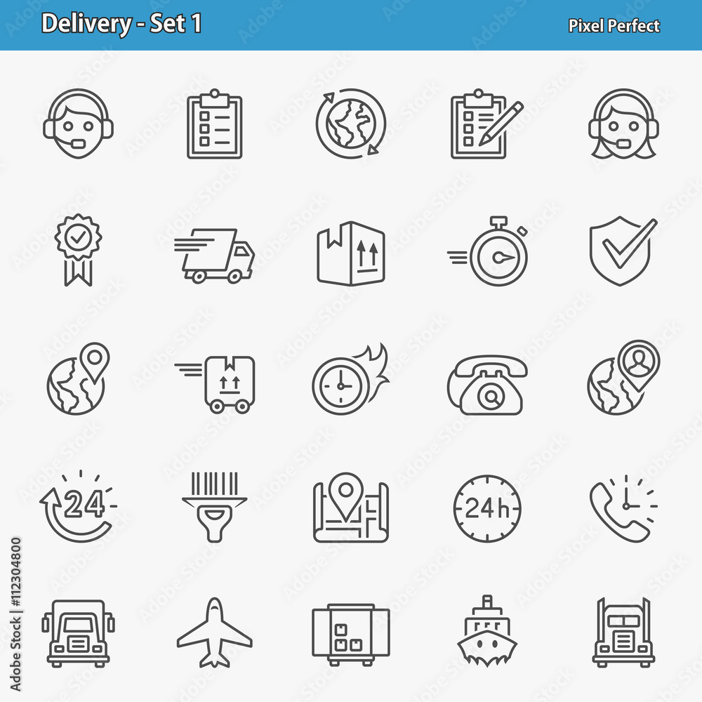 Delivery Icons. Professional, pixel perfect icons optimized for both ...