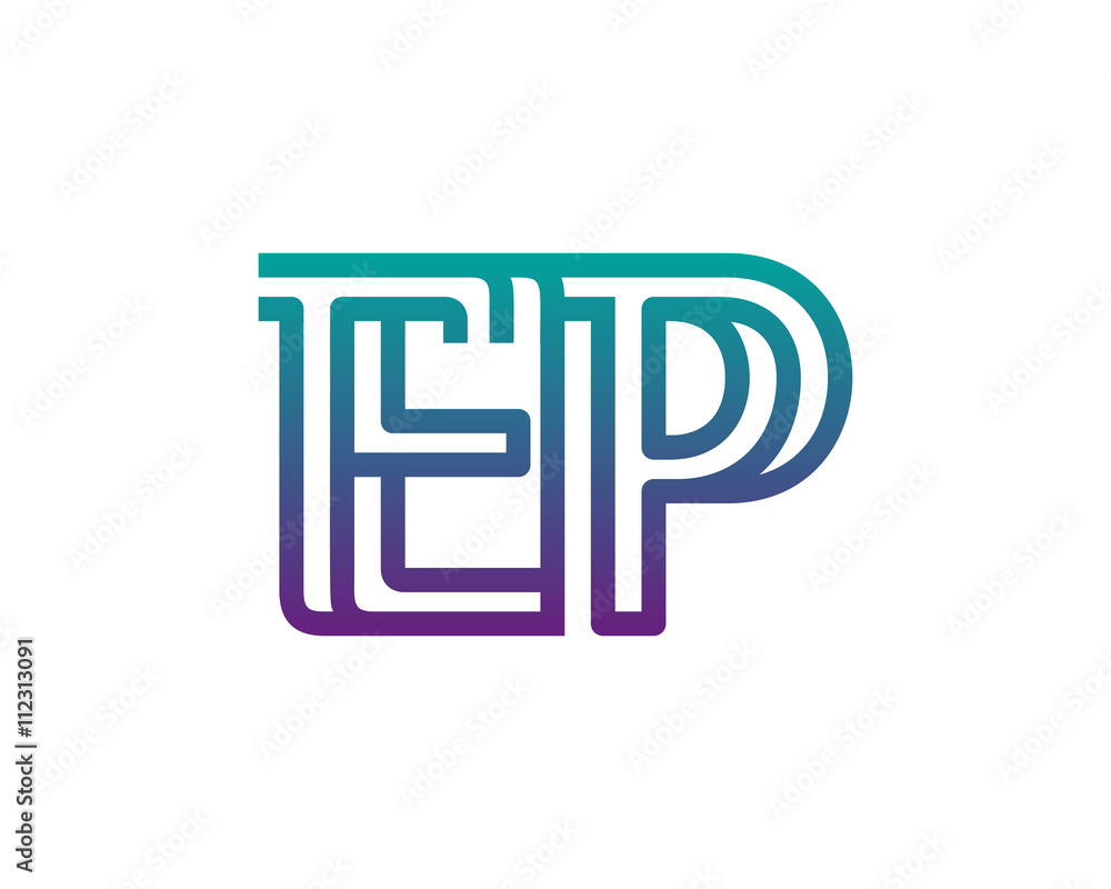 EP lines letter logo Stock-Vektorgrafik | Adobe Stock