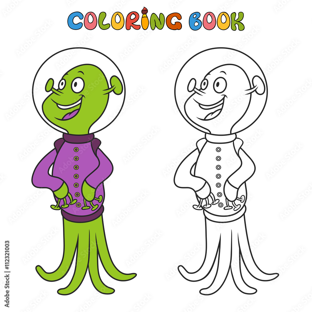 Cartoon alien Stock Vector | Adobe Stock