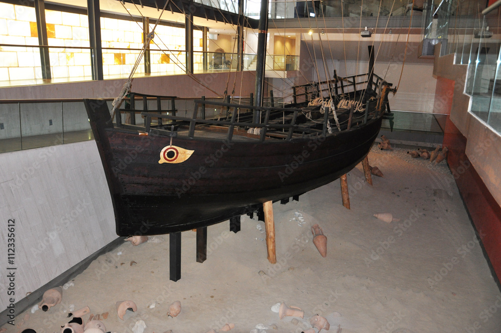 restoration of the ancient Greek ship Stock Photo | Adobe Stock