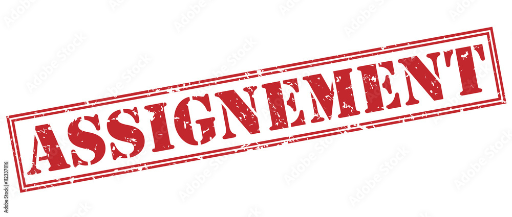 assignement red stamp on white background Stock Illustration | Adobe Stock