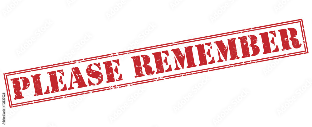 please remember red stamp on white background Stock Illustration ...