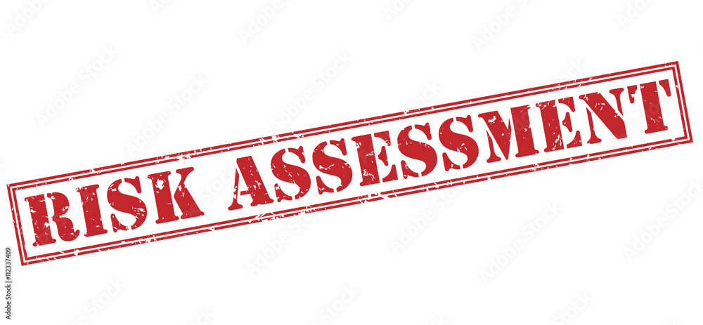 risk assessment red stamp on white background Stock Illustration ...