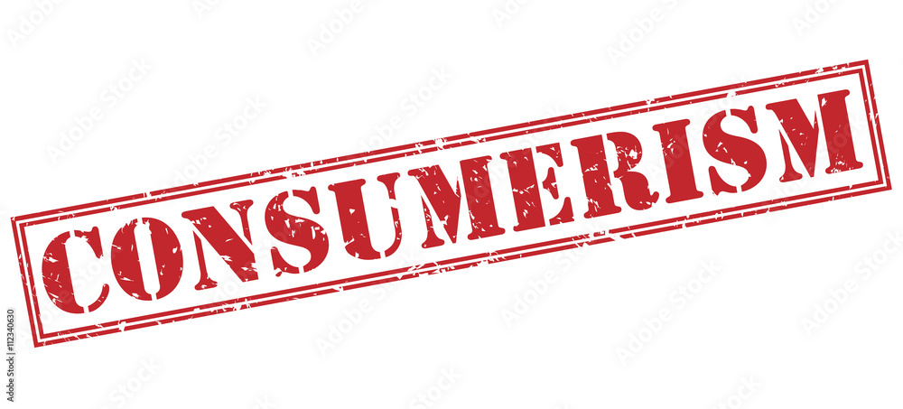 Poster consumerism red stamp on white background – Wall Art | UkPosters