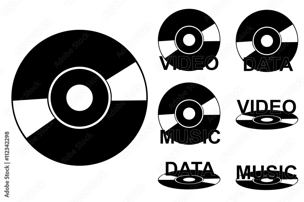 Symbol DVD or CD Stock Illustration | Adobe Stock