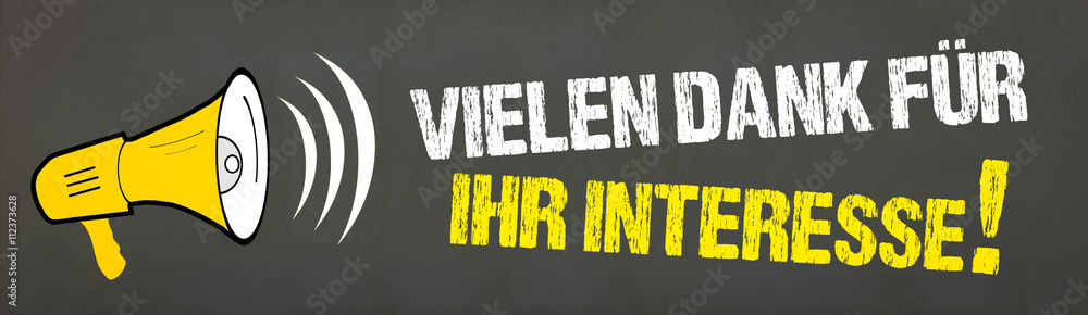 vielen Dank für Ihr Interesse! Stock Illustration | Adobe Stock