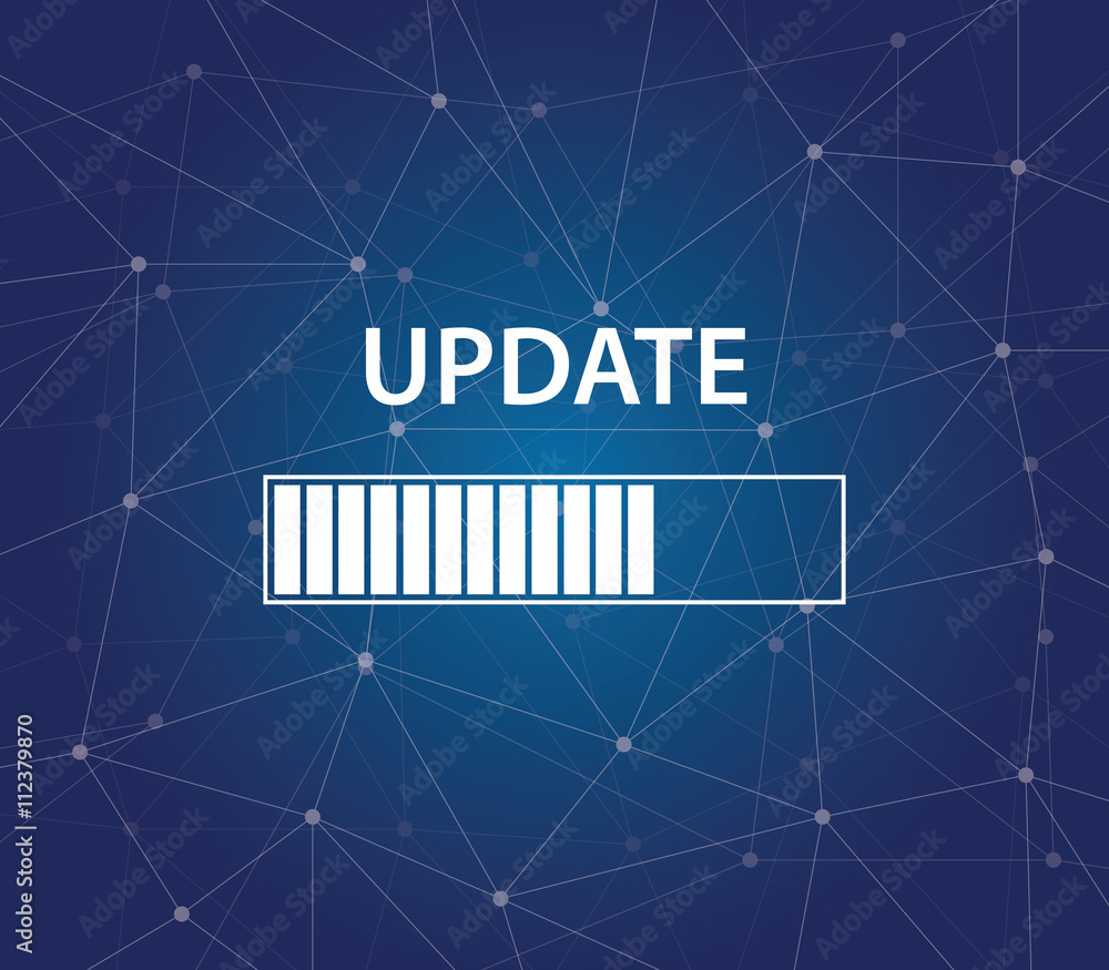 update progress bar on time process blue background galaxy vector ...