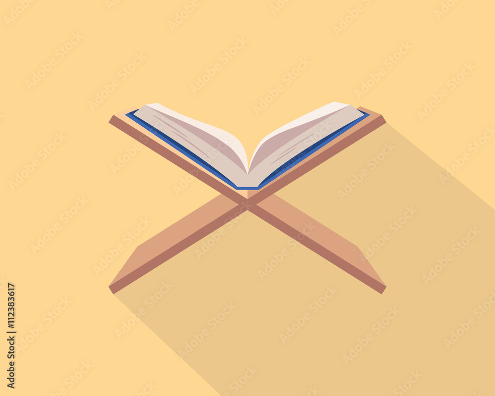 holy quran koran al-quran islam religion vector graphic illustration ...