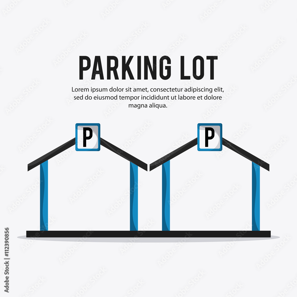 Parking lot design. Park icon. White background , vector graphic Stock ...