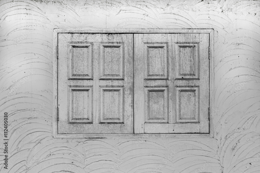 old rotting window frame, toned to black and white Stock Photo | Adobe ...