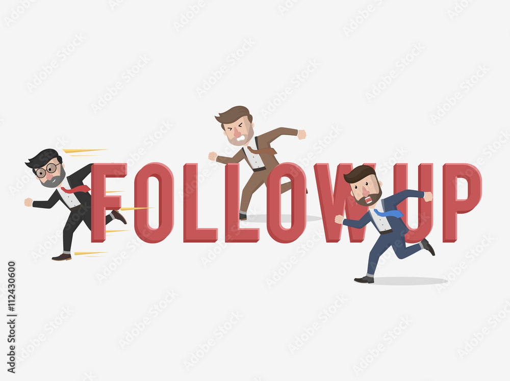 follow up business illustration concept Stock Vector | Adobe Stock