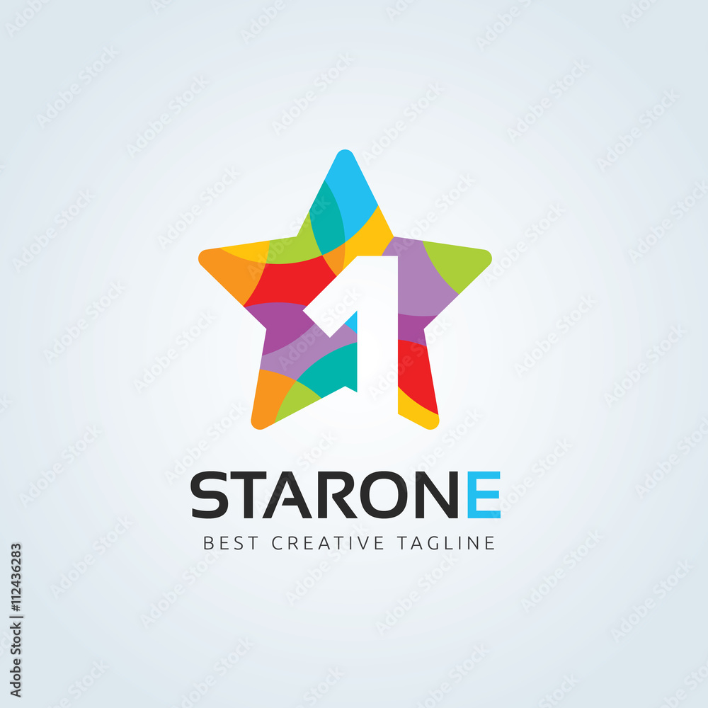 Star logo, One logo template,Creative logo design,kids logo, vector ...