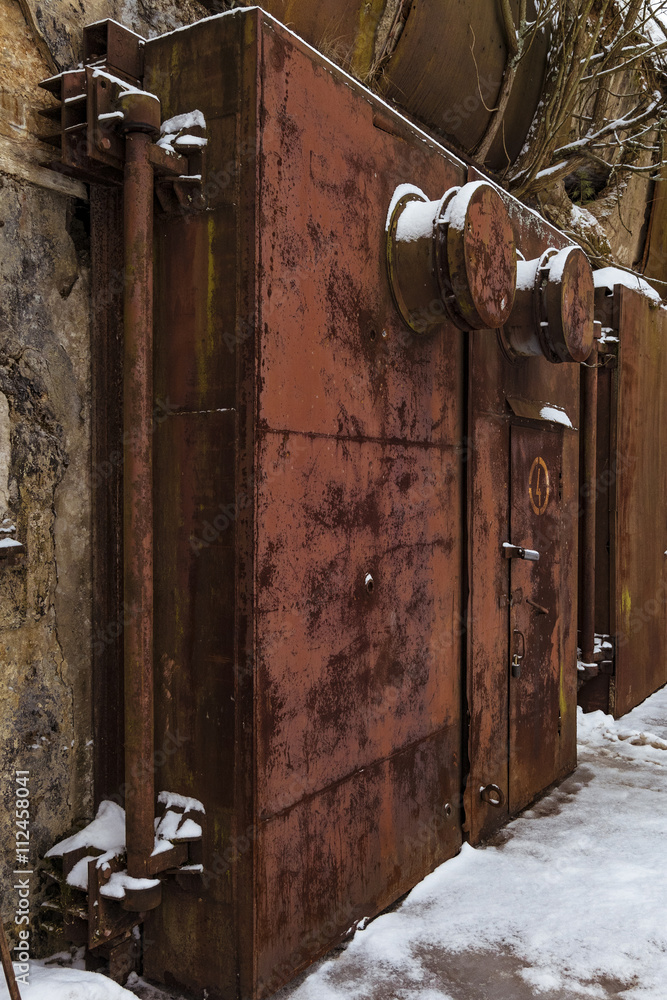 Nuclear bunker. Nuclear bomb shelter. Old abandoned Soviet Cold War ...