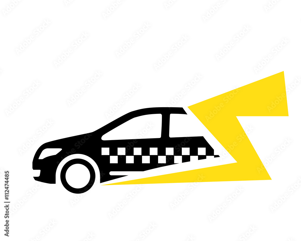 Taxi Logo Symbol - Fast Cab Stock Vector | Adobe Stock