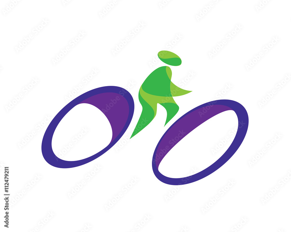 Modern Sports Logo - Cycling Race Symbol Stock Vector | Adobe Stock